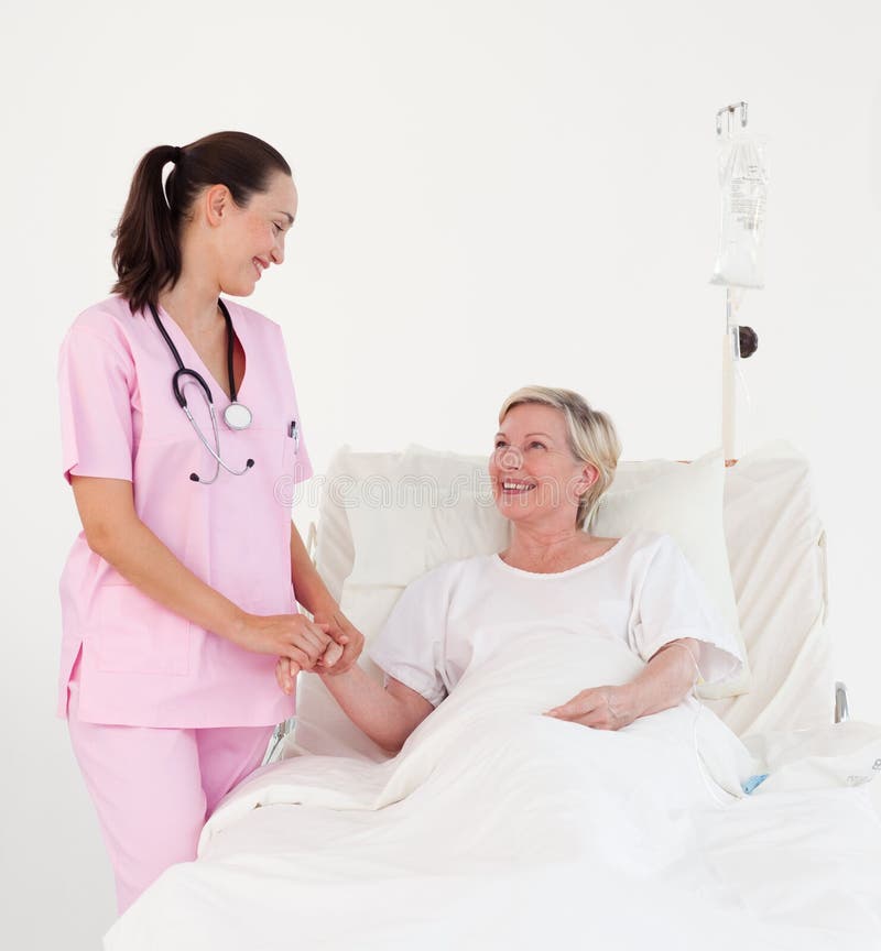 Nurse with an Elderly Patient Stock Photo - Image of healthcare, help ...