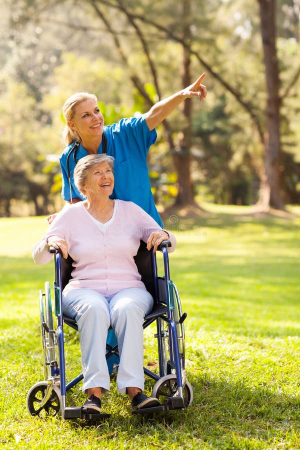 Smiling Disabled Senior Woman Stock Photo - Image of patient, closeness ...