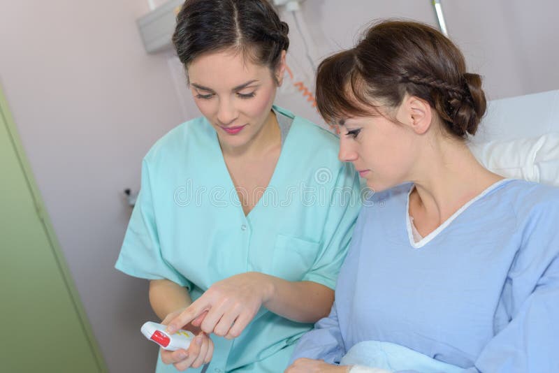 Nurse Explaining Device To Patient Stock Image - Image of treatment ...