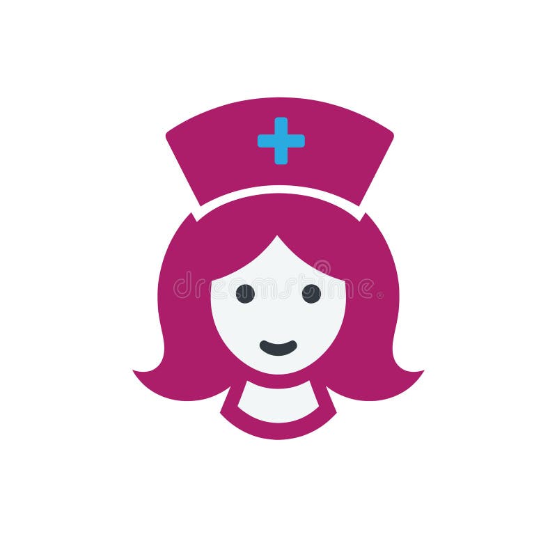 Nurse Face with Cap Vector Icon Illustration. Stock Vector ...