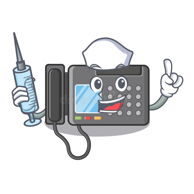 Nurse Ecg Machine Stuck the Cartoon Wall Stock Vector - Illustration of ...