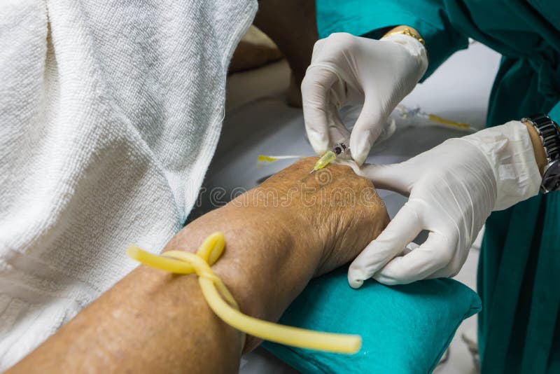 Nurse Giving Intravenous Injection for the Patient Stock Image - Image ...