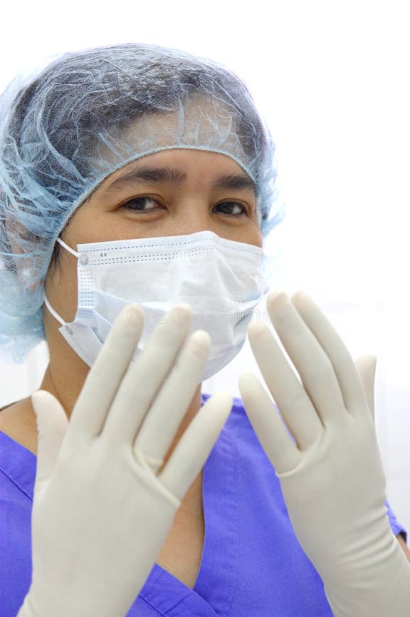 Nurse with gloves stock photo. Image of medical, sterile - 14179642