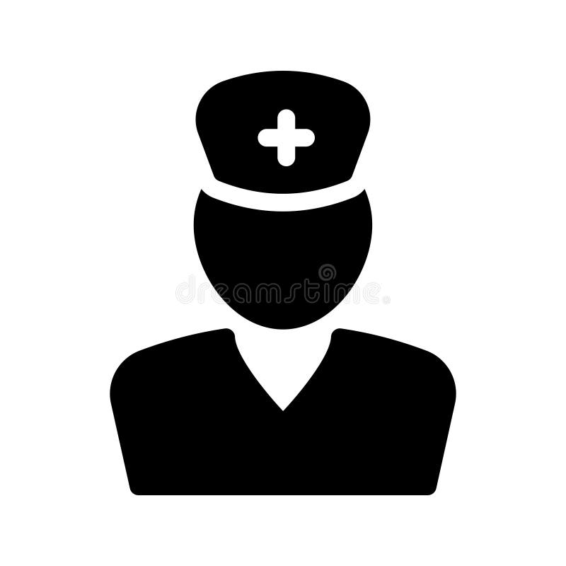 Nurse glyph vector icon stock vector. Illustration of healthcare ...