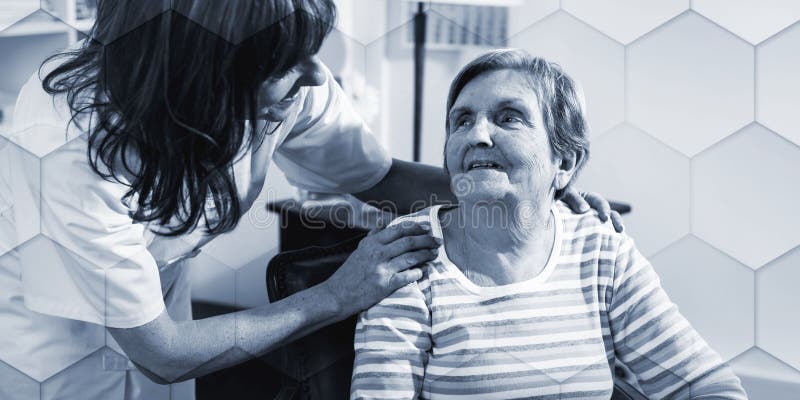 Support of the Elderly, Geometric Pattern Stock Image - Image of ...
