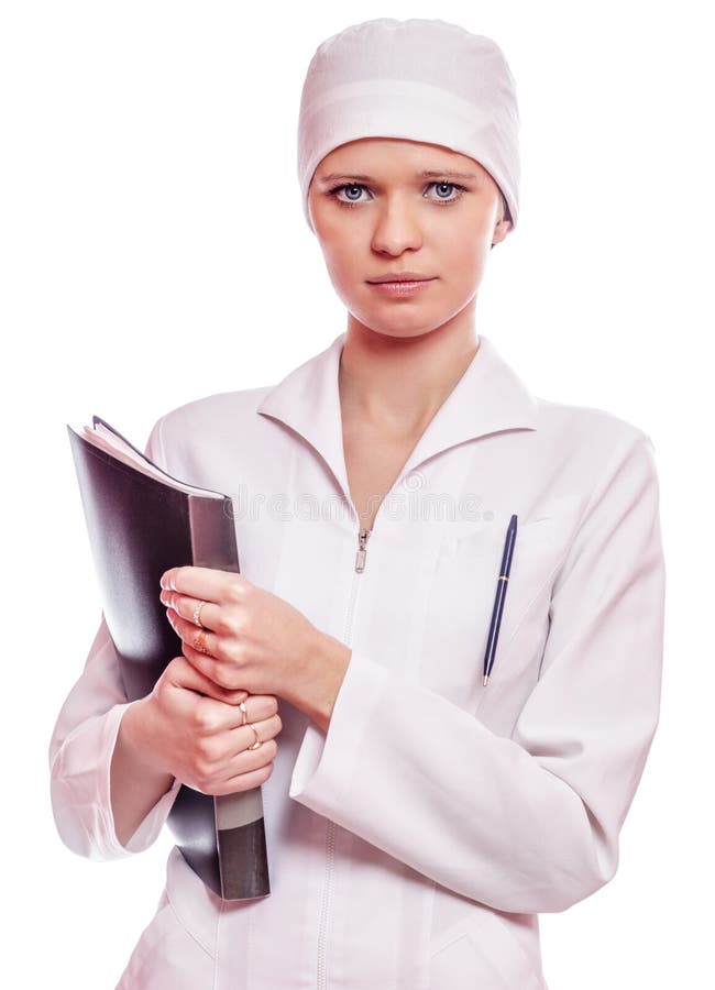 Nurse holding folder stock image. Image of help, document - 82519771