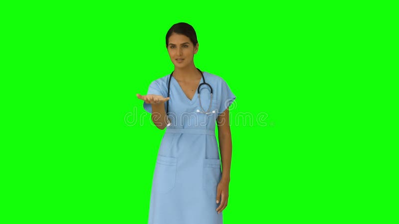 Nurse Holding Stethoscope Check Heart Rate To Older Male Patient Stock ...