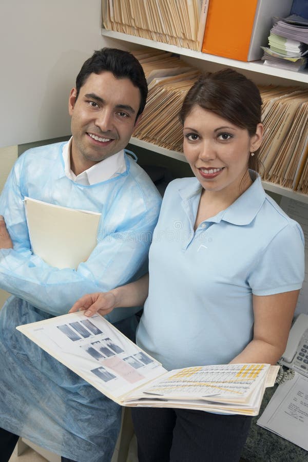 Nurse Holding Patient S File Stock Photo - Image of report, book: 29648676