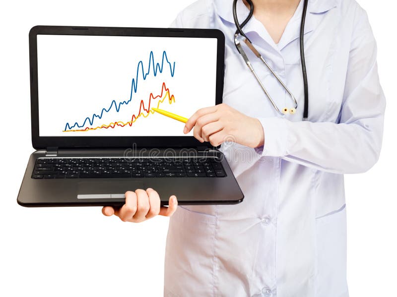 Nurse with computer screen stock image. Image of medical - 14618487