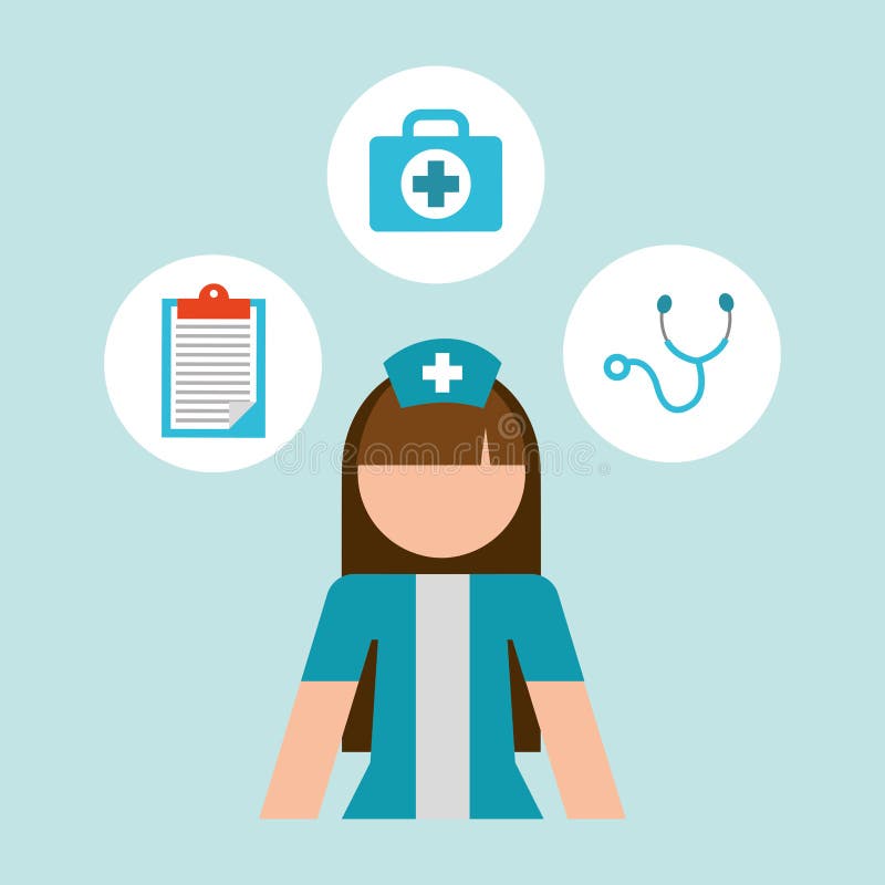 Nurse icon stock vector. Illustration of isolated, icons - 50357967