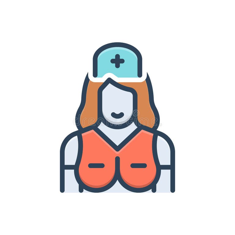 Color Illustration Icon for Nurse, Paramedic and Staff Stock ...