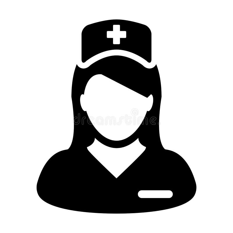 Nurse Icon Vector Female Person Profile Avatar With A Stethoscope For