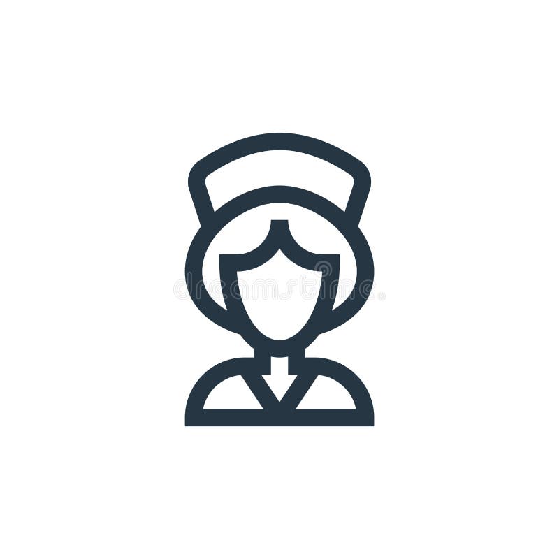 Nurse Icon Vector from Nursing Concept. Thin Line Illustration of Nurse ...
