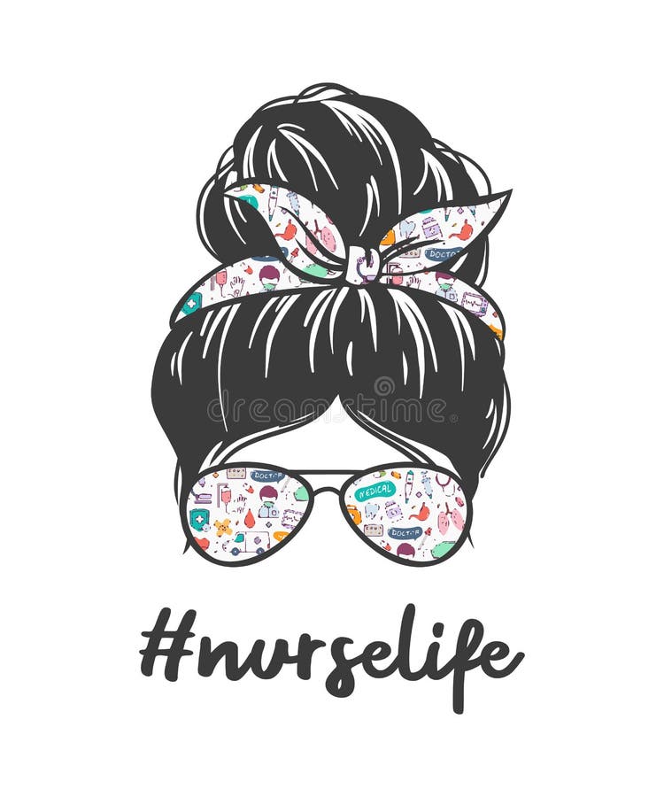 Nurse Life Shirt Design stock vector. Illustration of person - 262949988