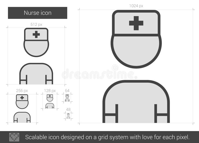 Male Nurse Hand Drawn Outline Doodle Icon. Stock Vector - Illustration ...