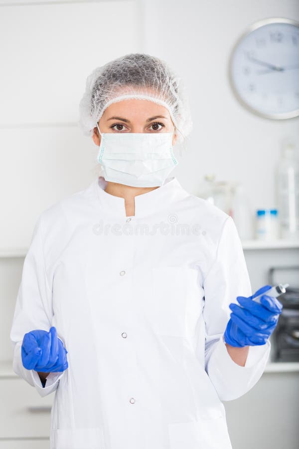 Nurse making injection stock image. Image of caucasian - 89545889