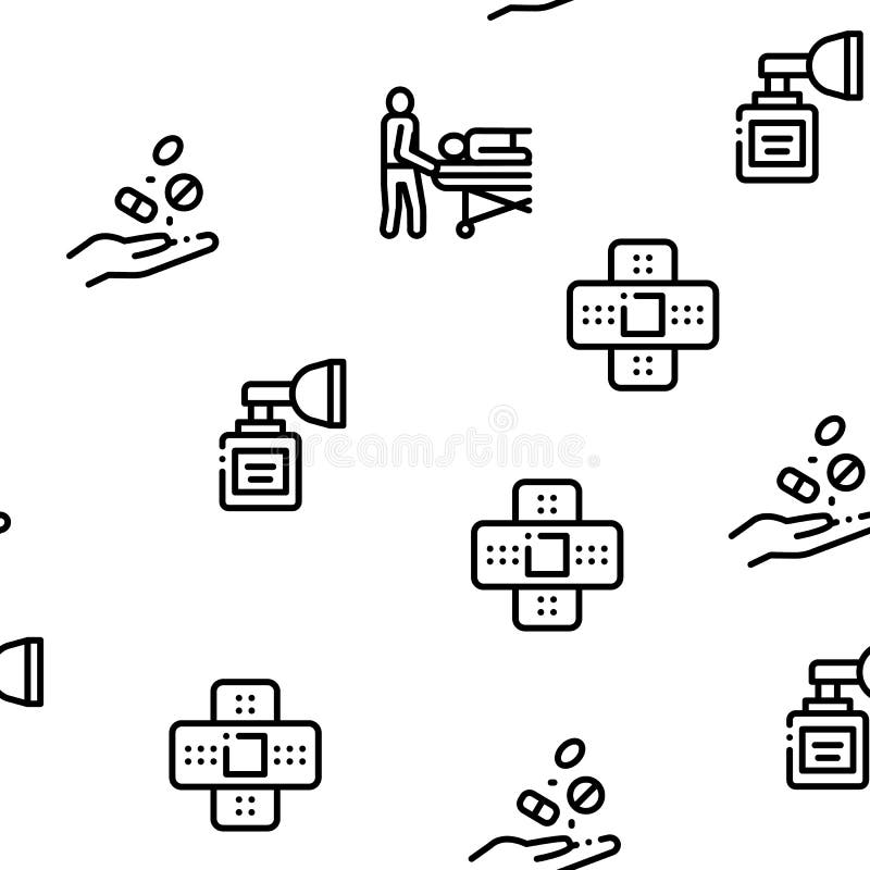 Nurse pattern seamless stock vector. Illustration of hospital - 97638025