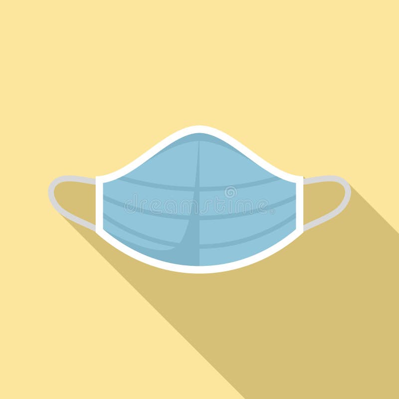 Nurse Medical Mask Icon, Flat Style Stock Vector - Illustration of ...