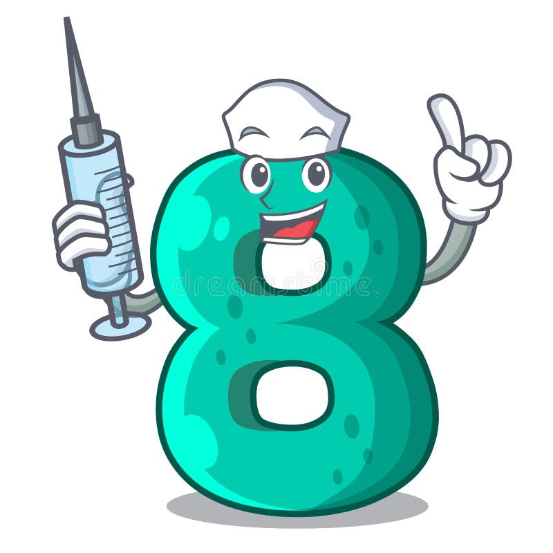 Nurse Number House Eight the Shaped Character Stock Vector ...
