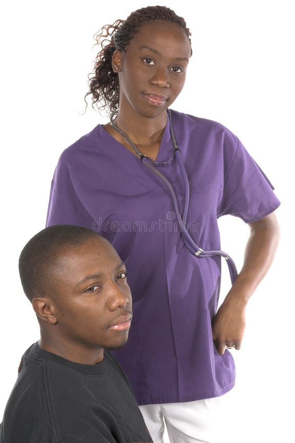 Nurse and Patient stock image. Image of chica, chick, african - 346105