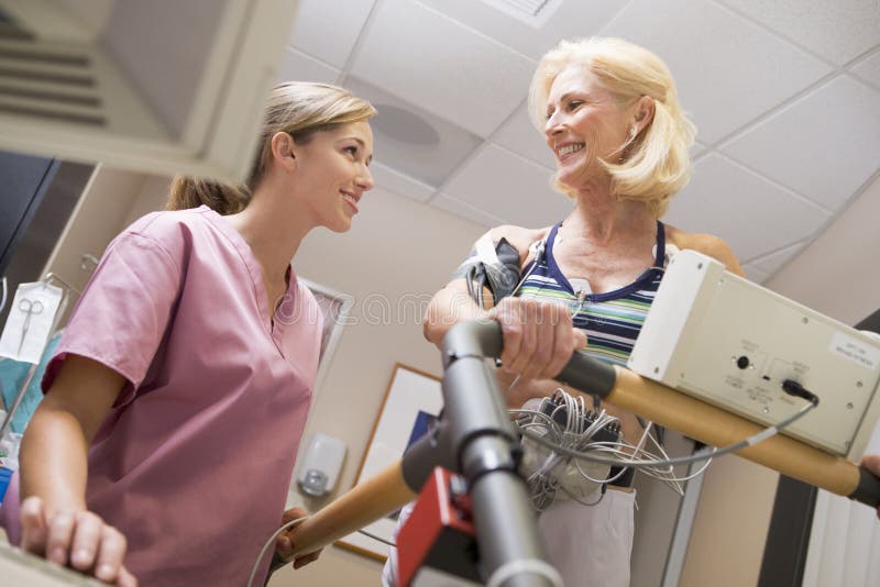 Nurse with Patient during Health Check Stock Image - Image of smiling ...