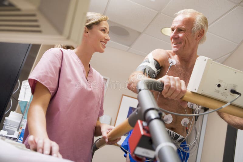 Nurse Monitoring Patient Having CAT Scan Stock Image - Image of nurse ...