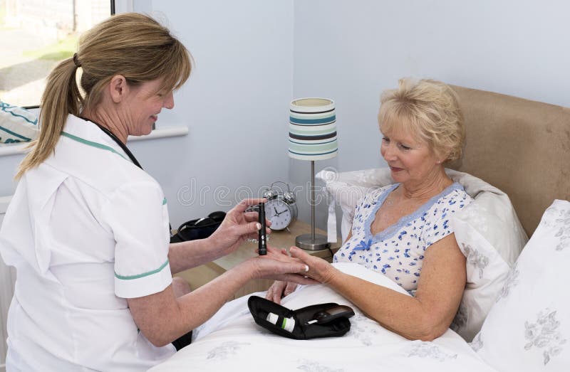 Nurse and Patient Testing Blood Count Stock Photo - Image of testing ...