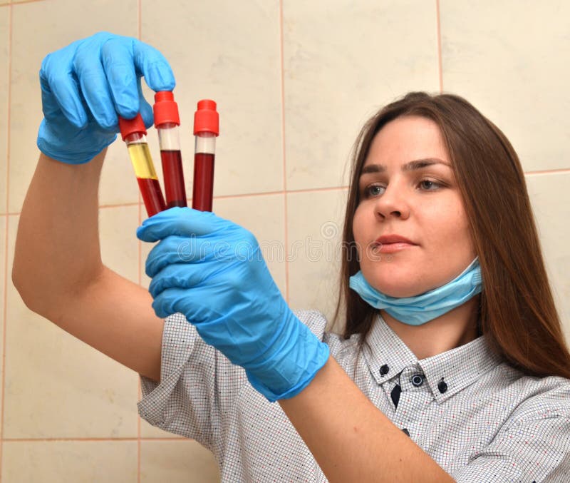 Nurse performes blood test stock photo. Image of health - 78510084