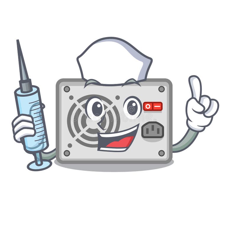Nurse Power Supply in the Shape Characters Stock Vector - Illustration ...