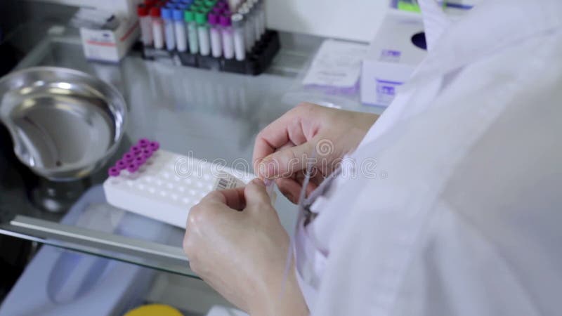 Drawing of Blood Multiple Times for Laboratory Test Stock Footage ...