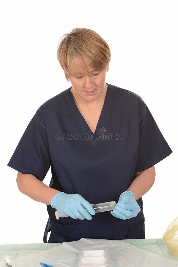Nurse Preparing an Injection Stock Image - Image of practitioner ...