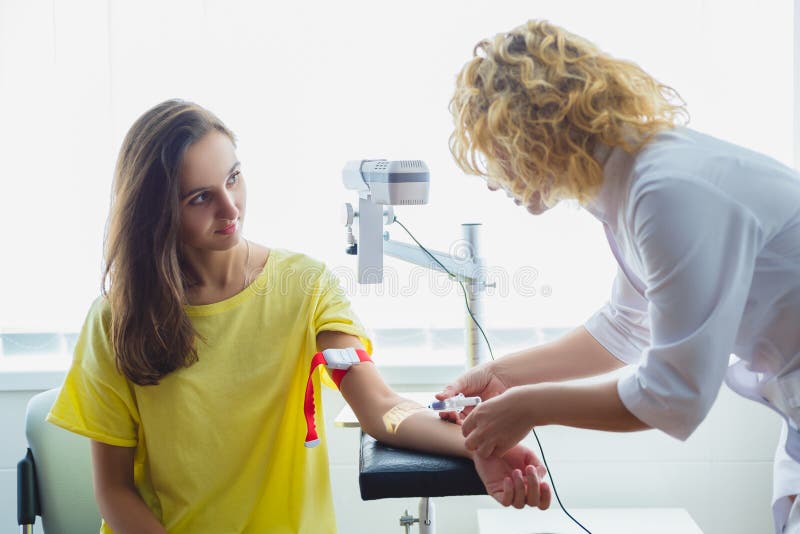 Nurse Preparing To Make an Injection for Blood Taking. Medical Test ...