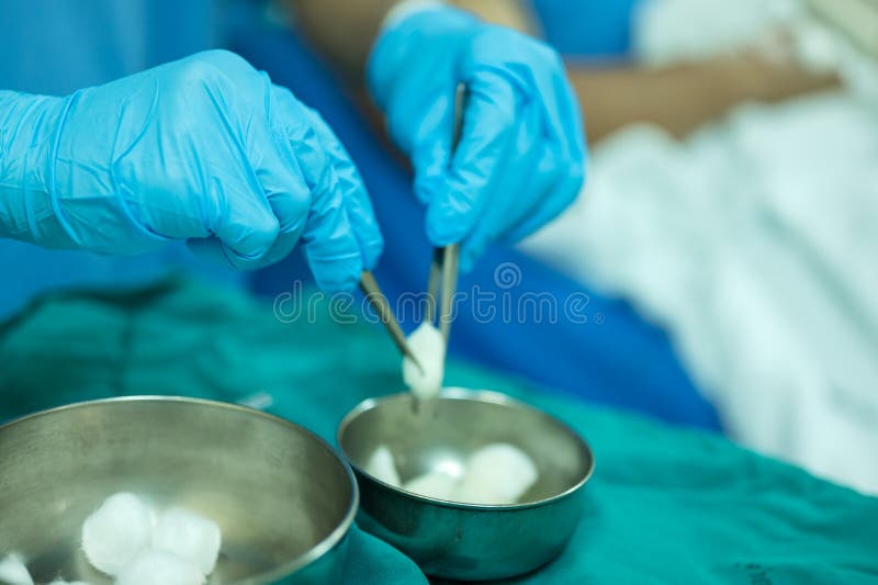 A Nurse is Preparing Dressing the Patient`s Wound Stock Photo - Image ...