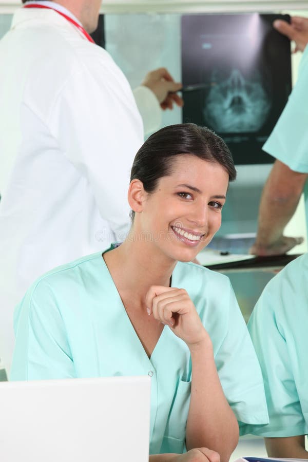 Nurse in a radiology unit stock image. Image of health - 30472861
