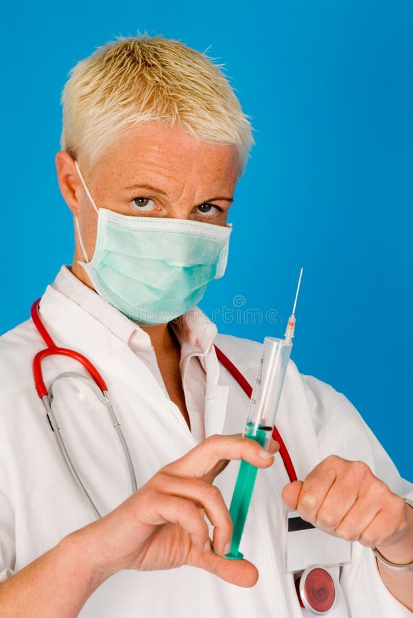 Nurse Ready To Give Injection Stock Image - Image of doctor, clinic ...