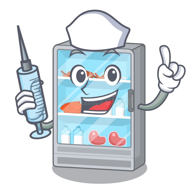Nurse Freezer Bag Character Cartoon Stock Vector - Illustration of ...