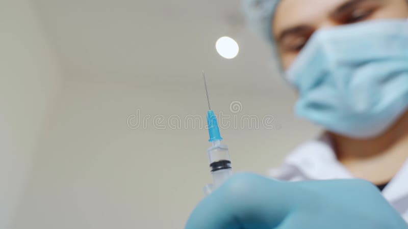 Intramuscular Injection, Injection into the Back Muscle, Stock Video ...