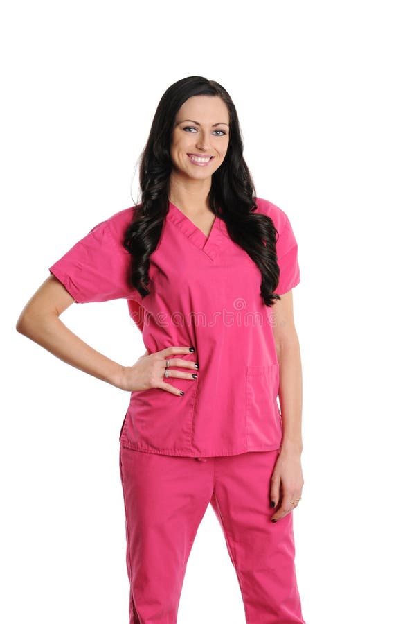 Nurse in scrubs stock image. Image of employees, health - 12990097