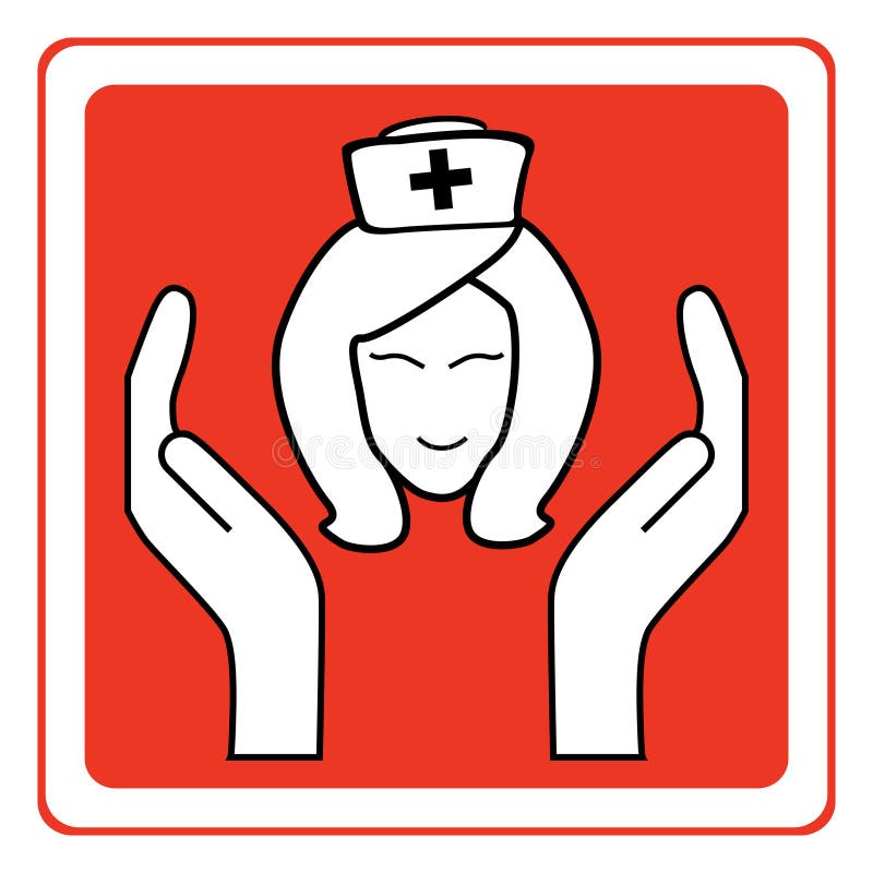 Nurse sign stock vector. Illustration of concept, female - 14040993