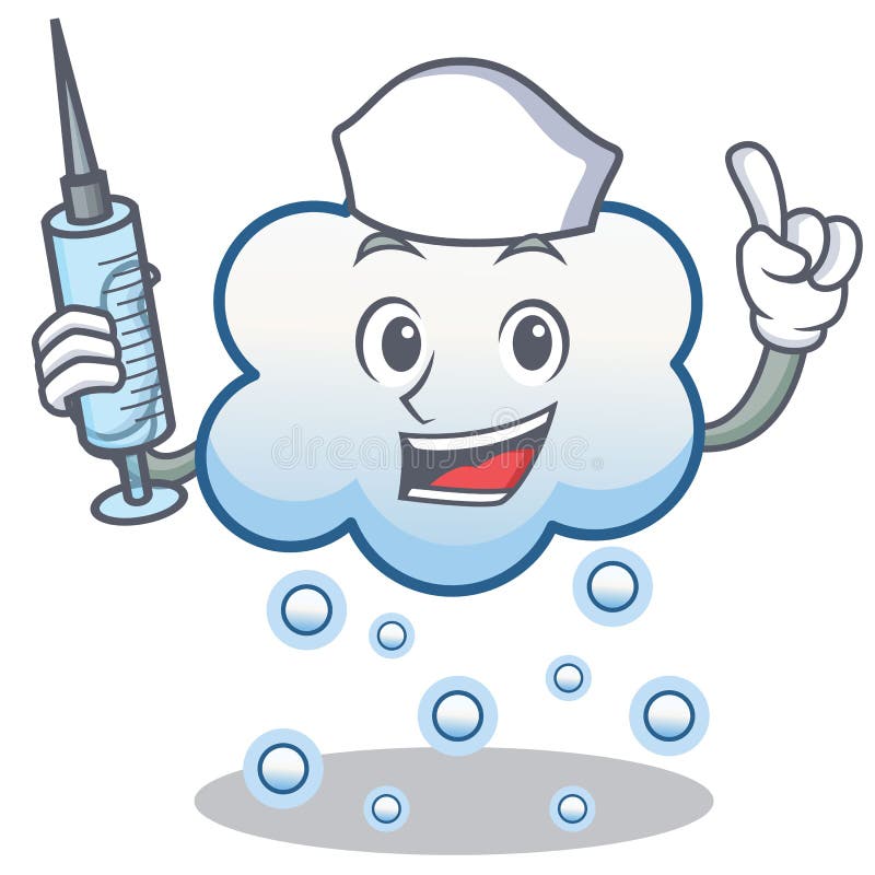 Nurse Snow Cloud Character Cartoon Stock Vector - Illustration of smile ...