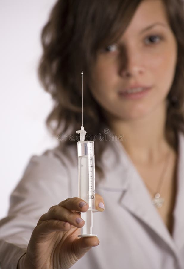 Nurse with syringe stock photo. Image of health, sick - 11488630