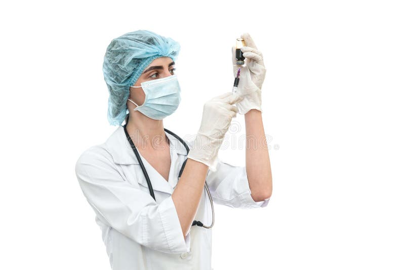 Nurse with Syringe Getting Ready for Injection Stock Photo - Image of ...