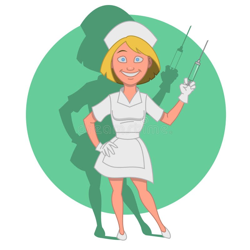 Beautiful Girl Nurse Injection Stock Illustrations – 101 Beautiful Girl ...