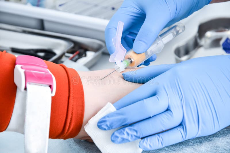Nurse Takes Blood from a Vein for Analysis. Stock Photo - Image of ...