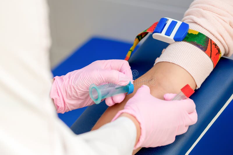 Nurse taking blood. stock photo. Image of hand, bank - 231360832