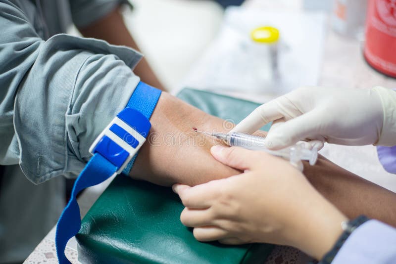 Nurse Taking a Blood Sample for Test the Health Stock Image - Image of ...