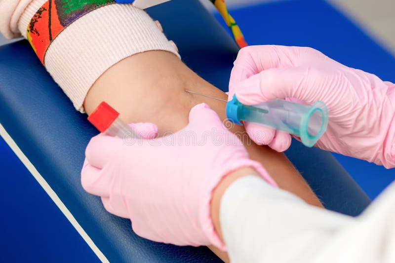 Nurse taking blood. stock photo. Image of nurse, collection - 223181562