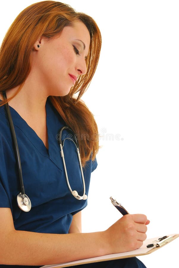Nurse taking notes stock photo. Image of physician, medical - 10194020