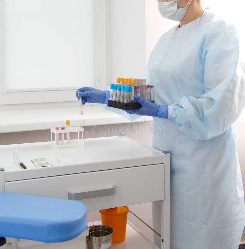 Nurse Taking Real Blood Samples Stock Image - Image of diagnostic ...
