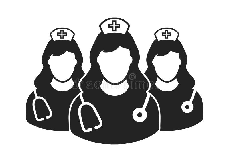 Nurse Team Icon. Flat Style Vector. Stock Vector - Illustration of flat ...